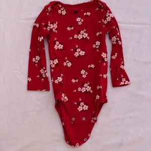 Matching Sets | Red Floral Onesie With Black Pants Girls | Poshmark